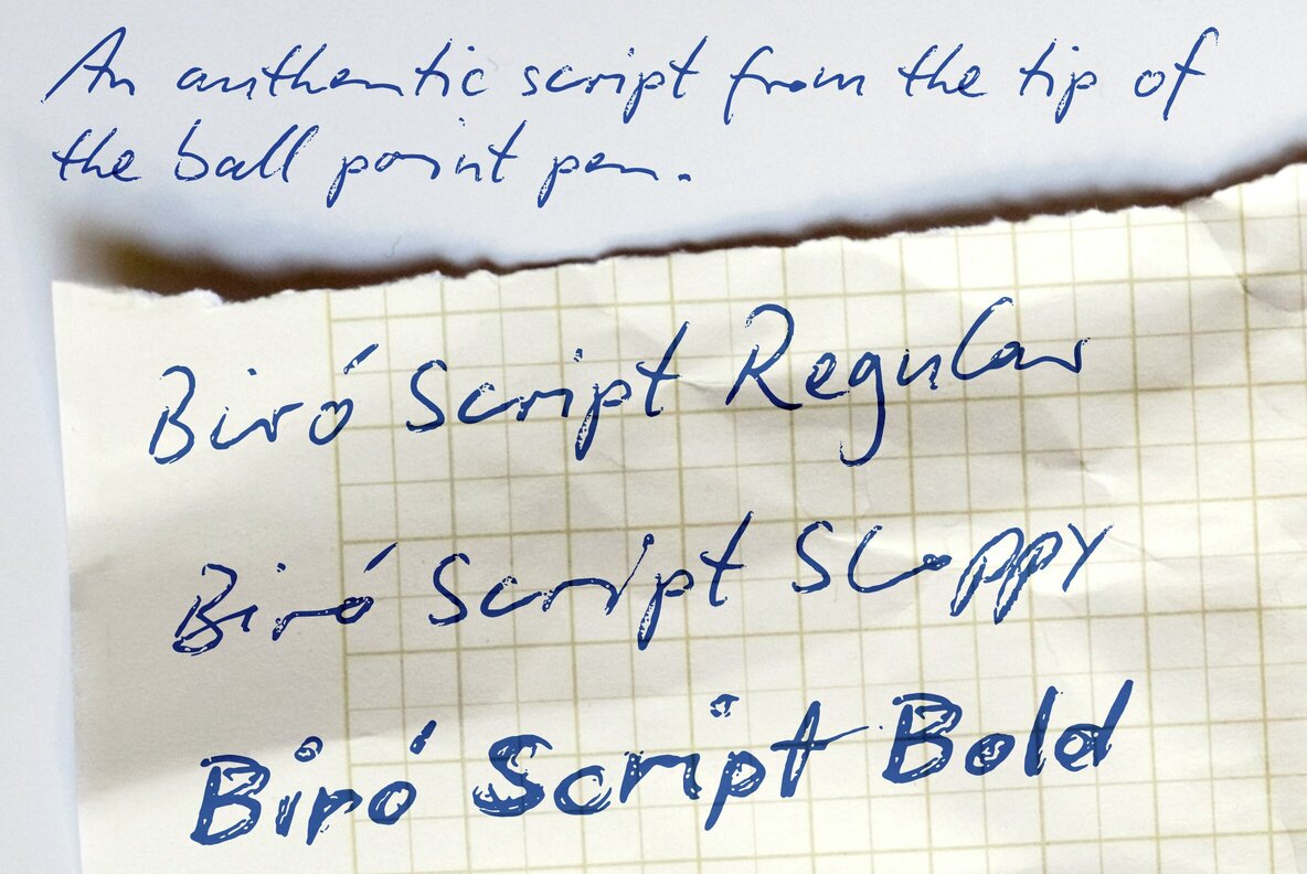 Biro Script Plus Font - YouWorkForThem
