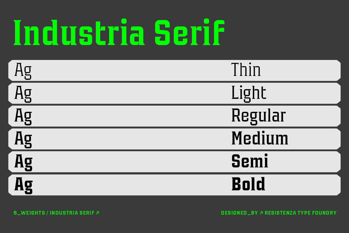 Industria Serif Font - YouWorkForThem
