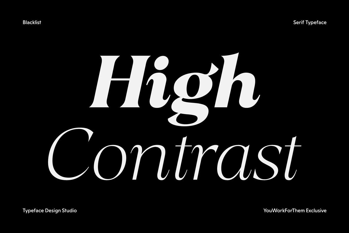 Blacklist Font - YouWorkForThem