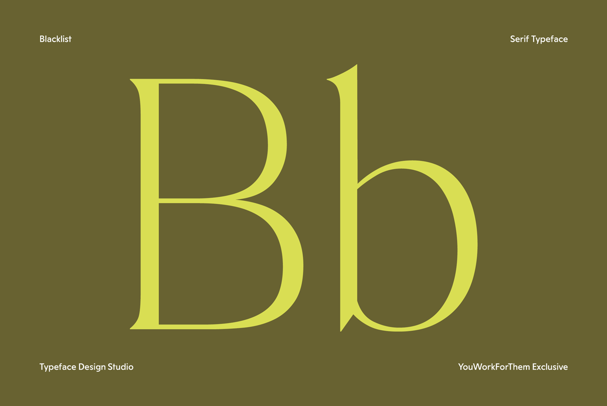 Blacklist Font - YouWorkForThem