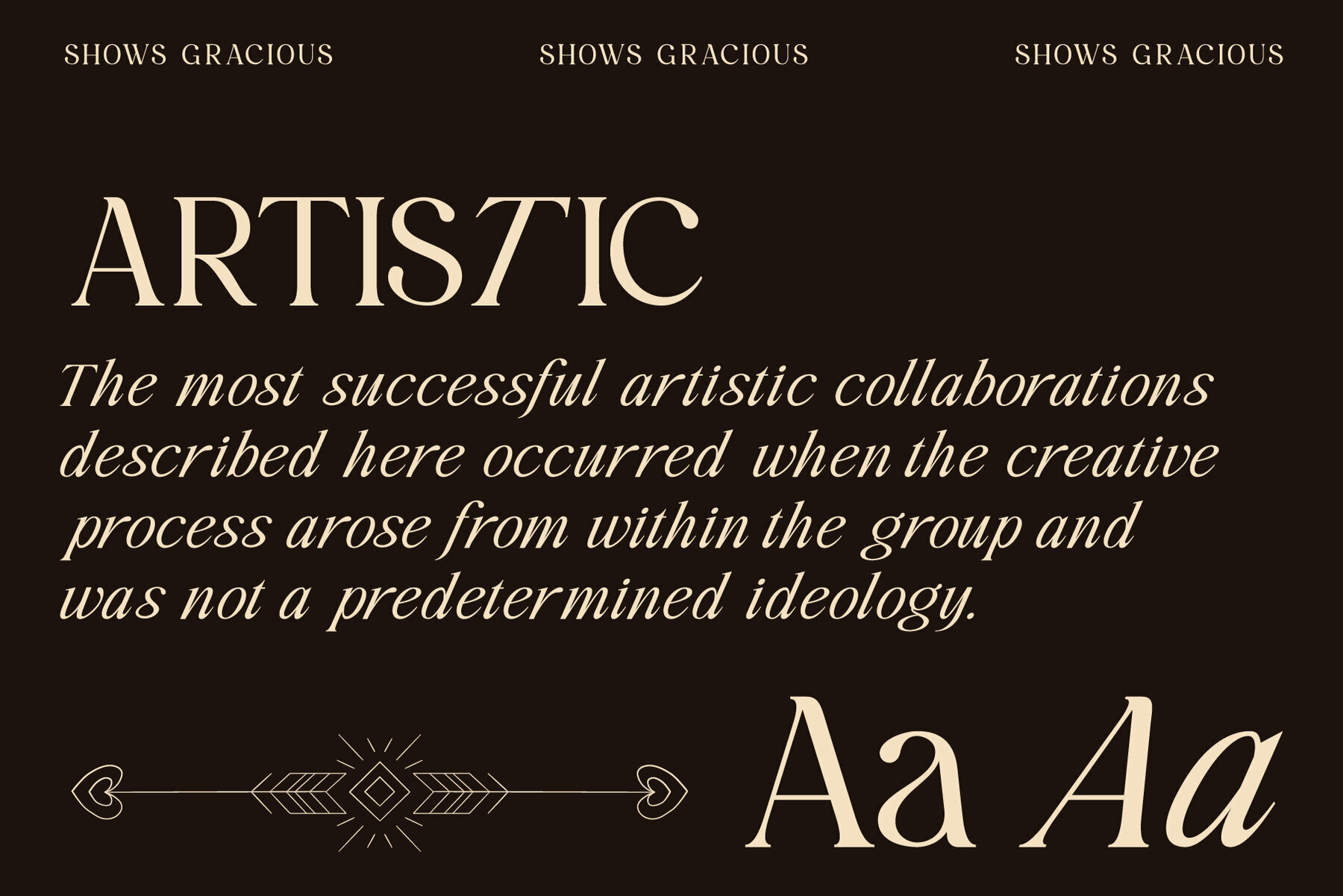 Shows Gracious Font - YouWorkForThem