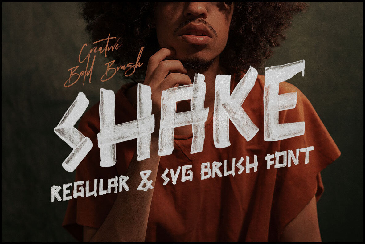 Shake Brush SVG Font - FontPath