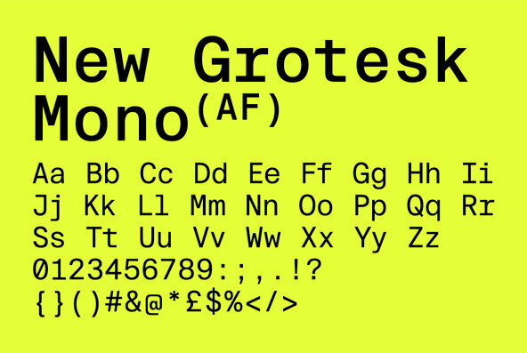 New Grotesk Light Mono Font OpenType - YouWorkForThem