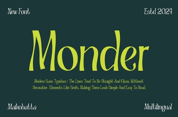 Monder Regular Font OpenType - YouWorkForThem
