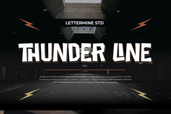 Thunder Line Font - YouWorkForThem