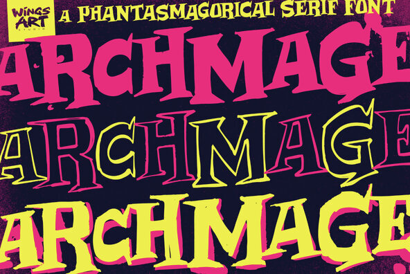 Archmage Sketchy Outline Font OpenType - YouWorkForThem