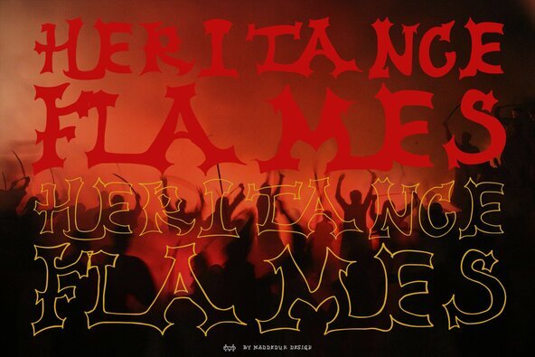 Heritance Flames Regular Font OpenType - YouWorkForThem