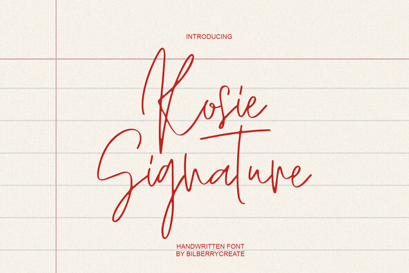 Rosie Signature Font OpenType - YouWorkForThem