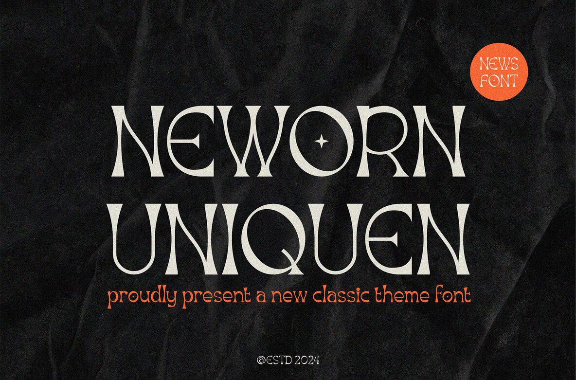 Neworn Uniquen Font - FontPath