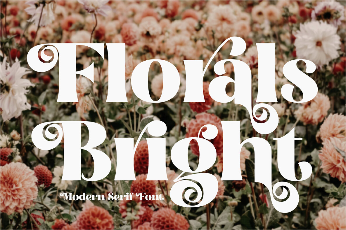 Florals Bright Font - FontPath