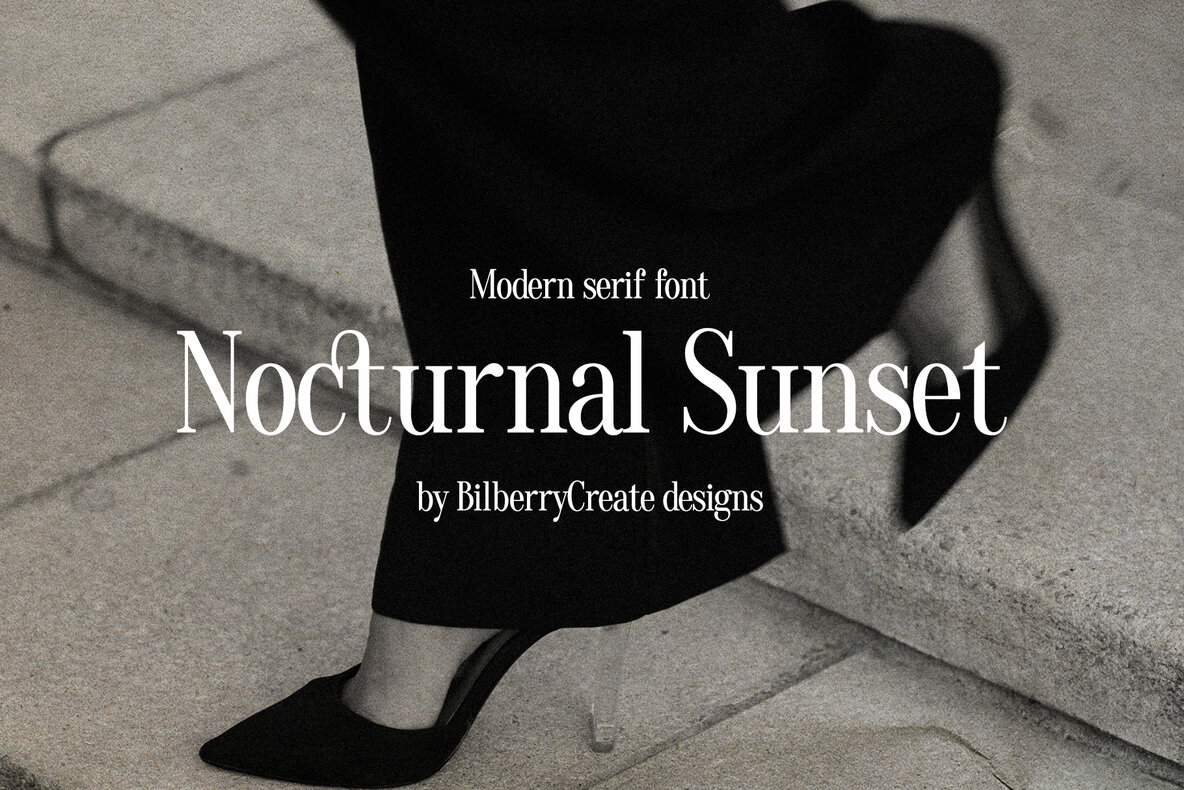 Nocturnal sunset Font - FontPath