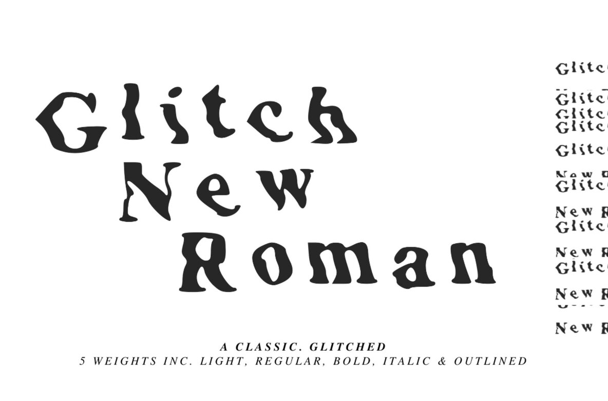 Glitch New Roman Font - FontPath