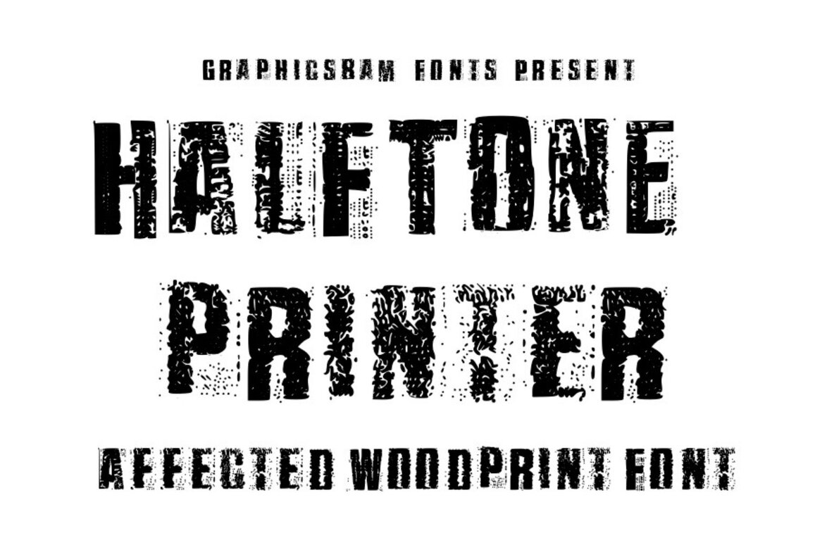 Halftone Printer Font - FontPath