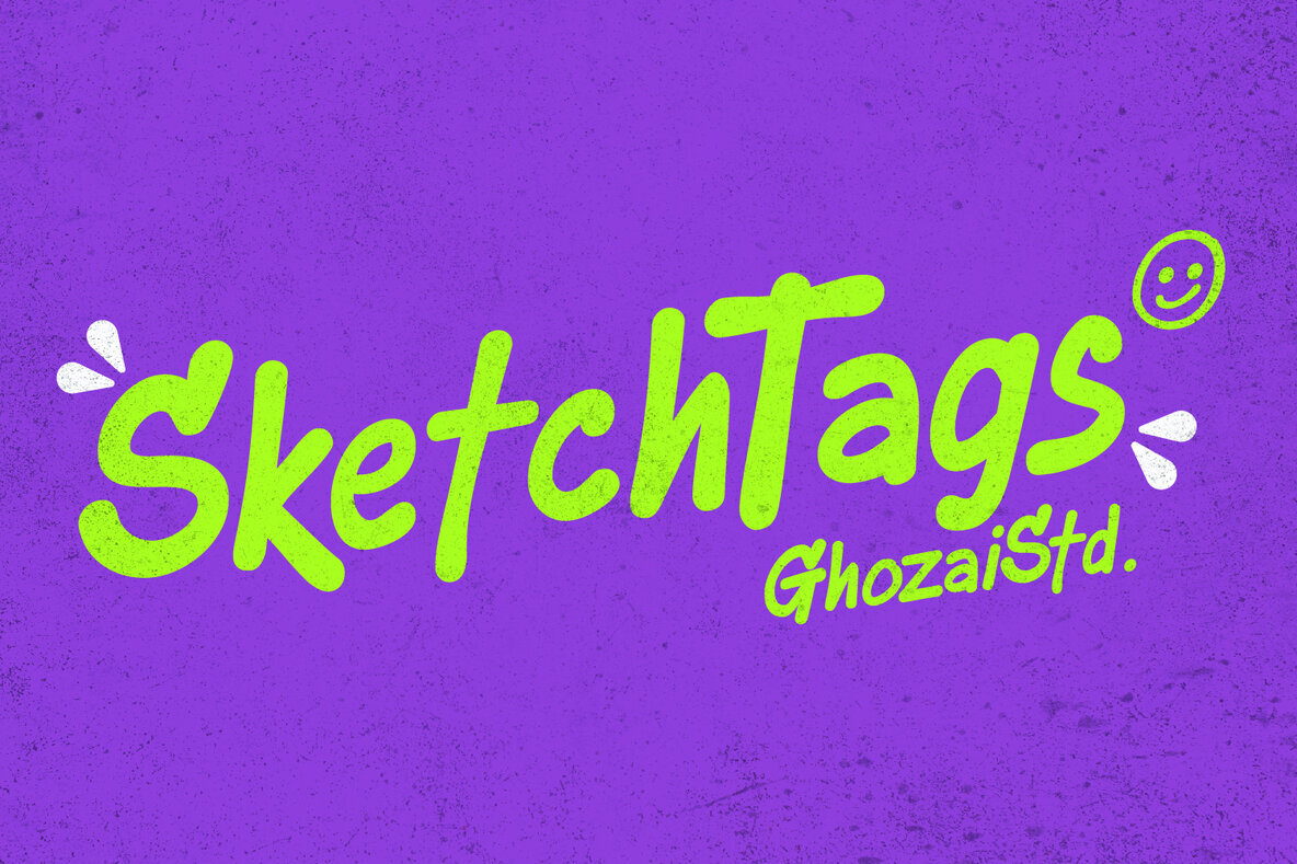 Sketch Tags Font - FontPath