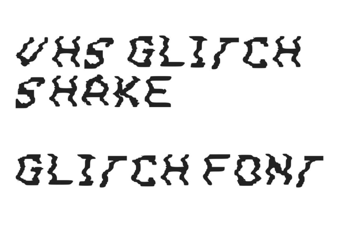 VHS Glitch Shake Font - FontPath