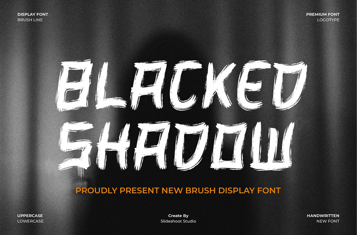 Blacked Shadow Font - FontPath