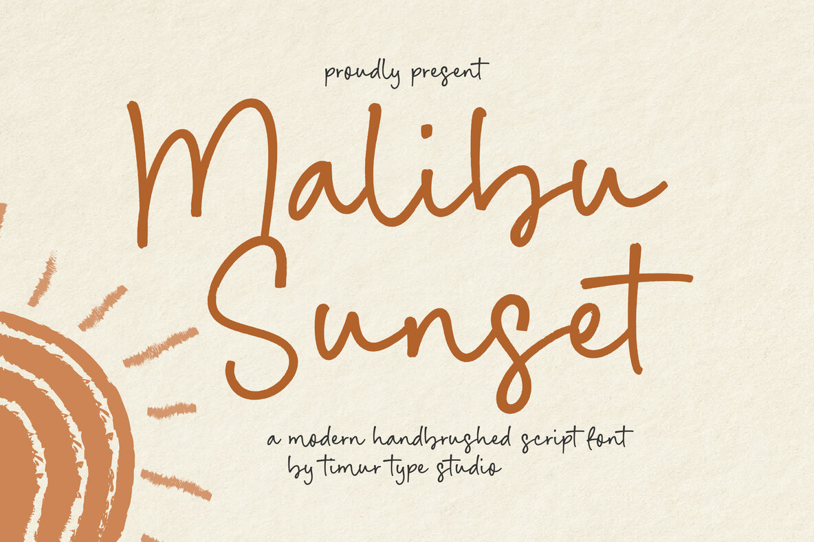 Malibu Sunset Font - FontPath
