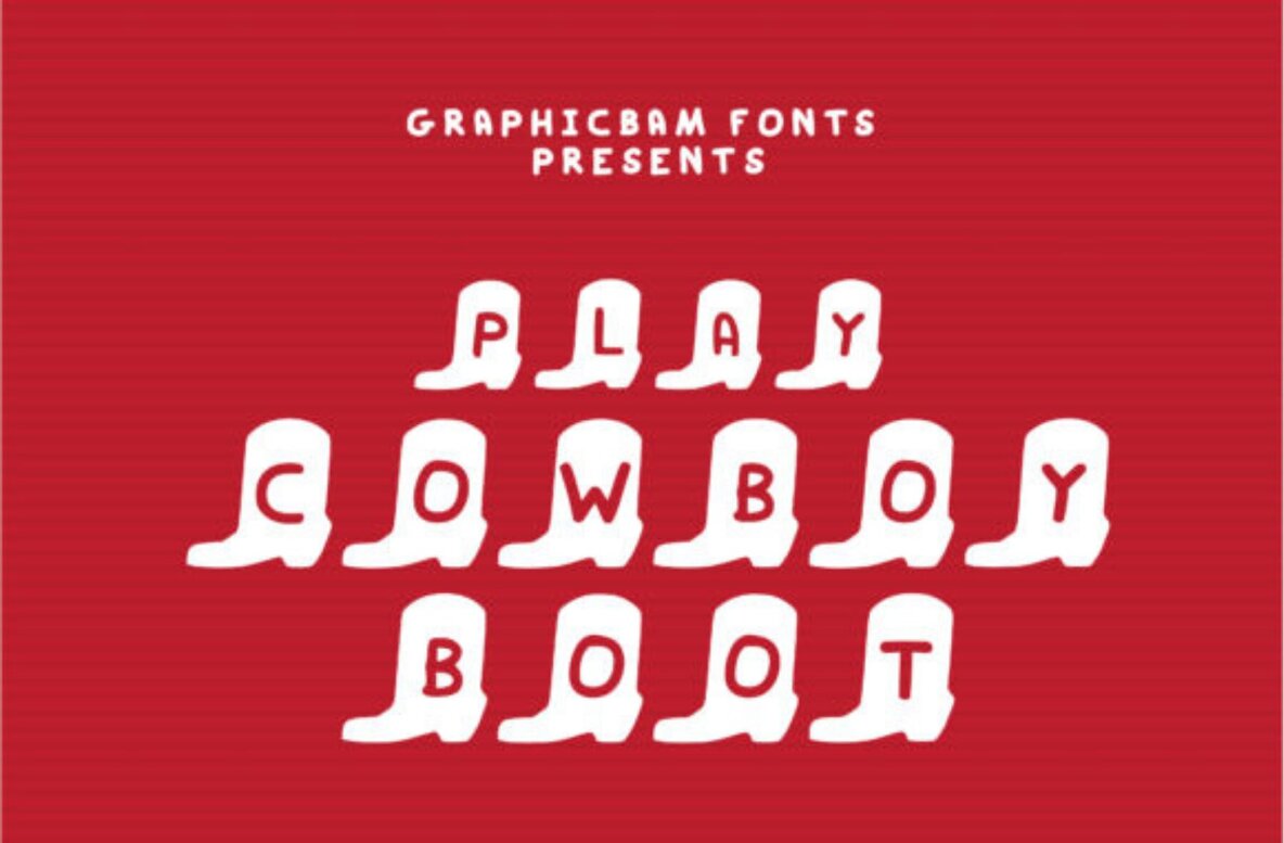 Play Cowboy Boot Font - FontPath