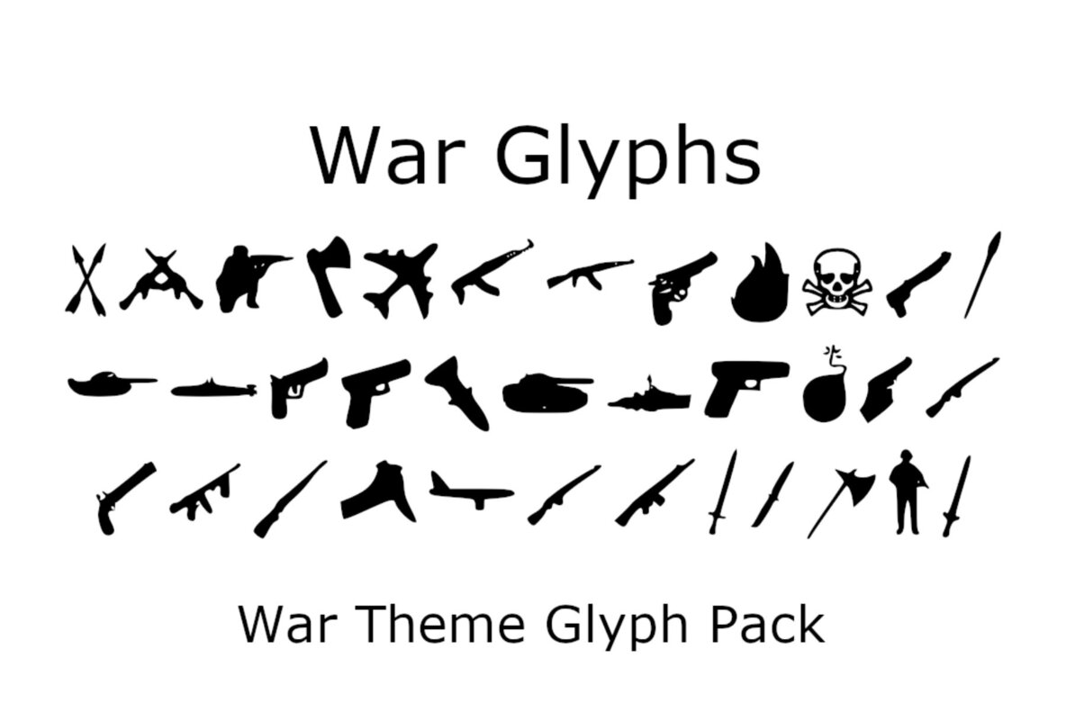 War Glyphs Font - FontPath