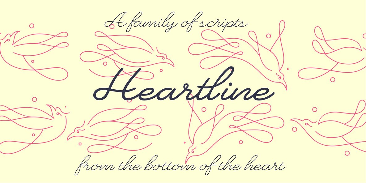 Heartline Script Font - FontPath