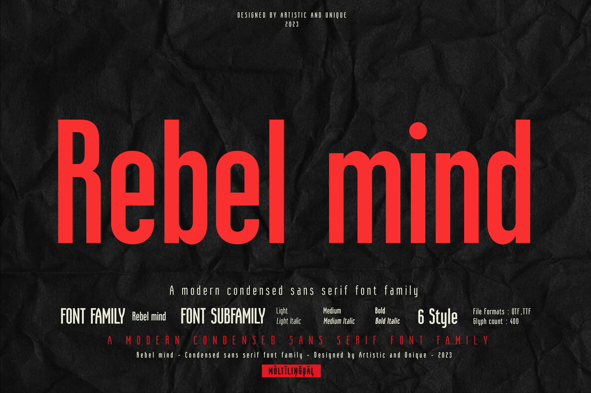 Rebel mind Font - FontPath