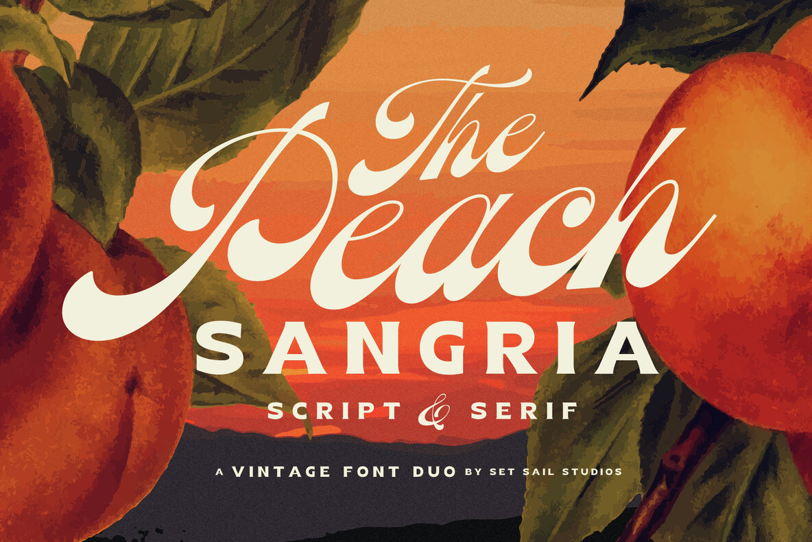 Peach Sangria Font Duo Font - FontPath