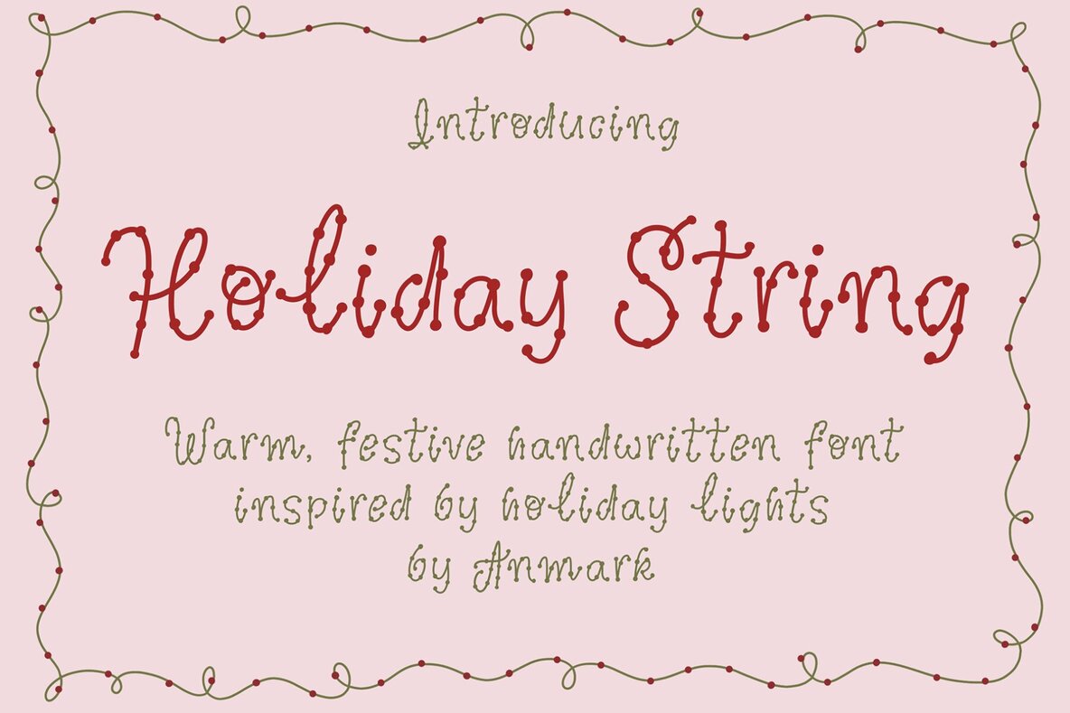Holiday String Font - FontPath