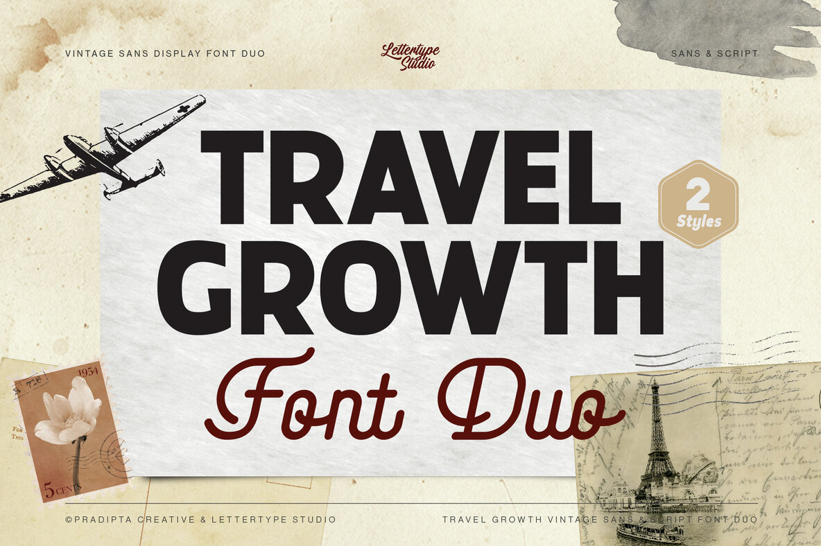 Travel Growth Font Duo Font - FontPath