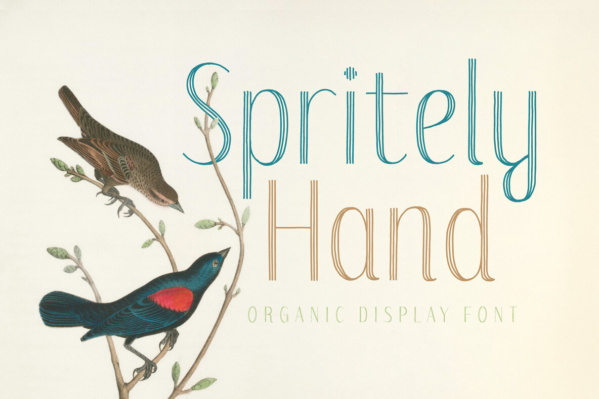 Spritely Hand Font - FontPath