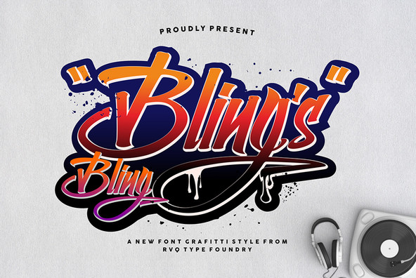 Bling Bling's Font - YouWorkForThem