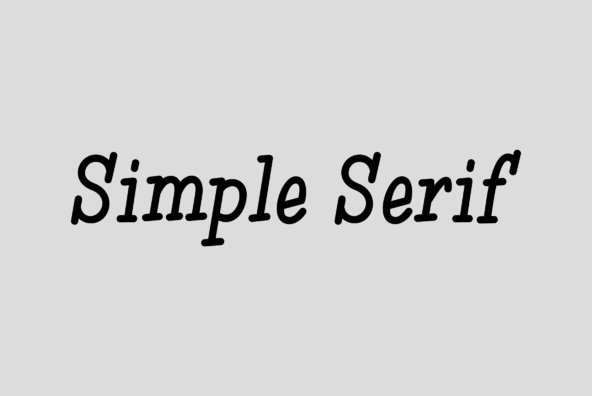 Simple Serif Font - YouWorkForThem