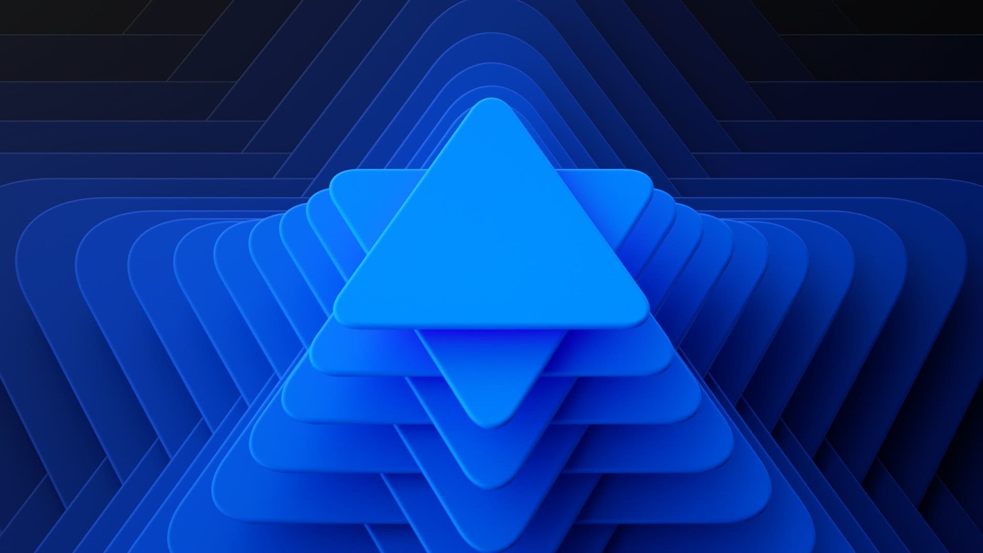 Blue Triangular Cards With Rounded Corners Twisting (10500) Video ...